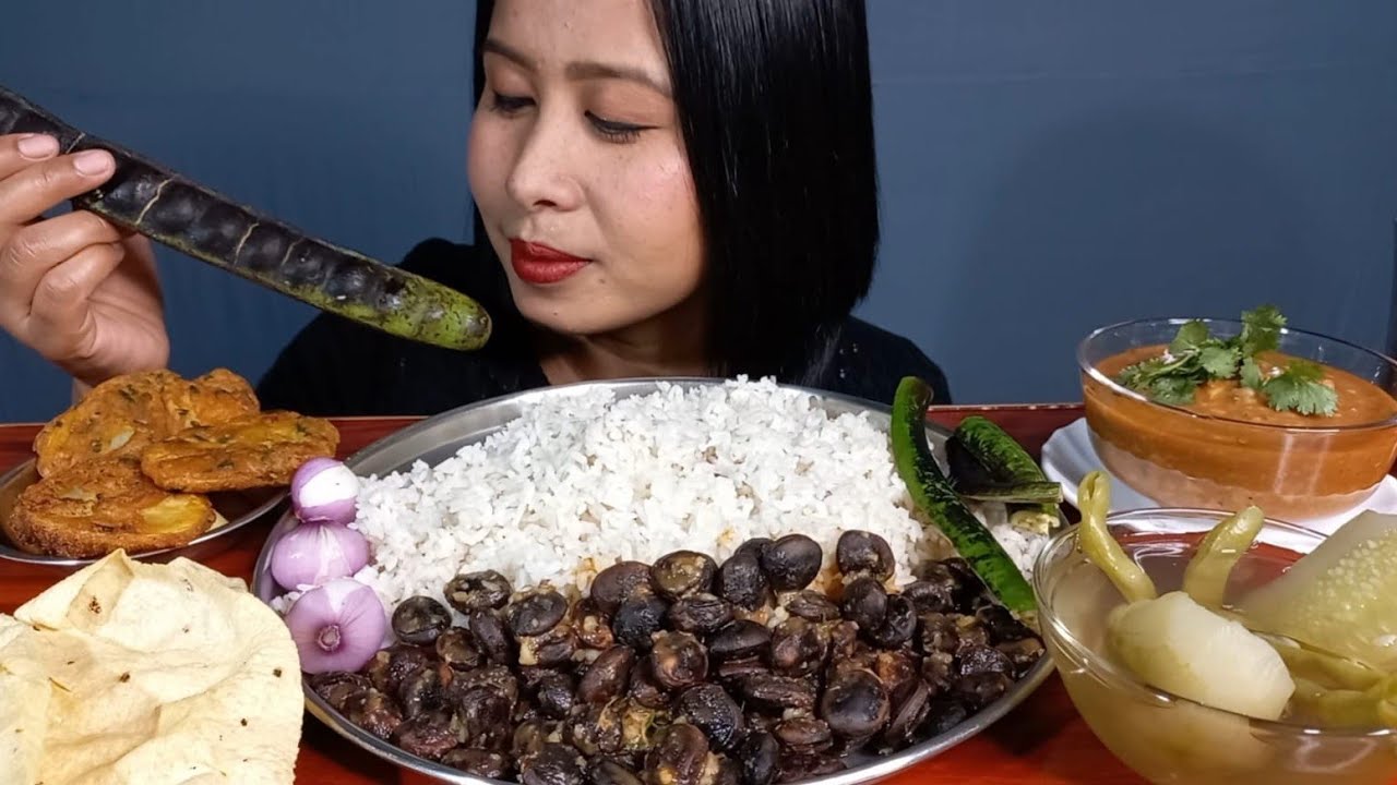 YONGCHAK ERONBA (STINK BEANS CHUTNEY)🔥🔥 WITH RICE, CUCUMBER & BEANS ...