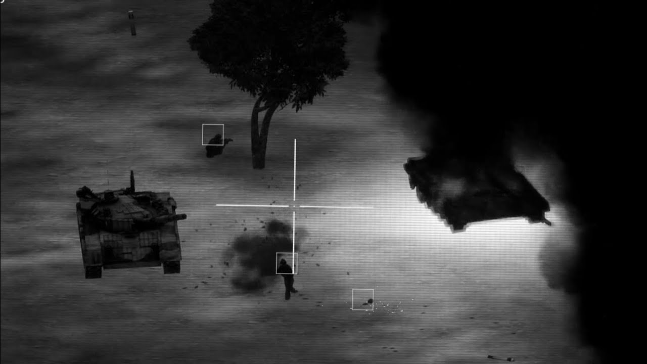 Enemy Convoy Destroyed By Apache Helicopter - AH-64D APACHE LONGBOW ...