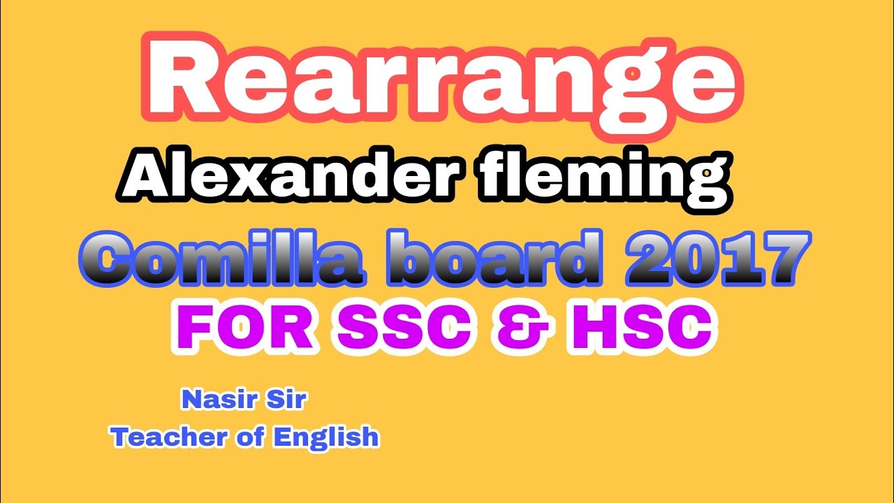 Rearrange ll Comilla board 2017 ll FOR SSC & HSC ll expert all grammar ...