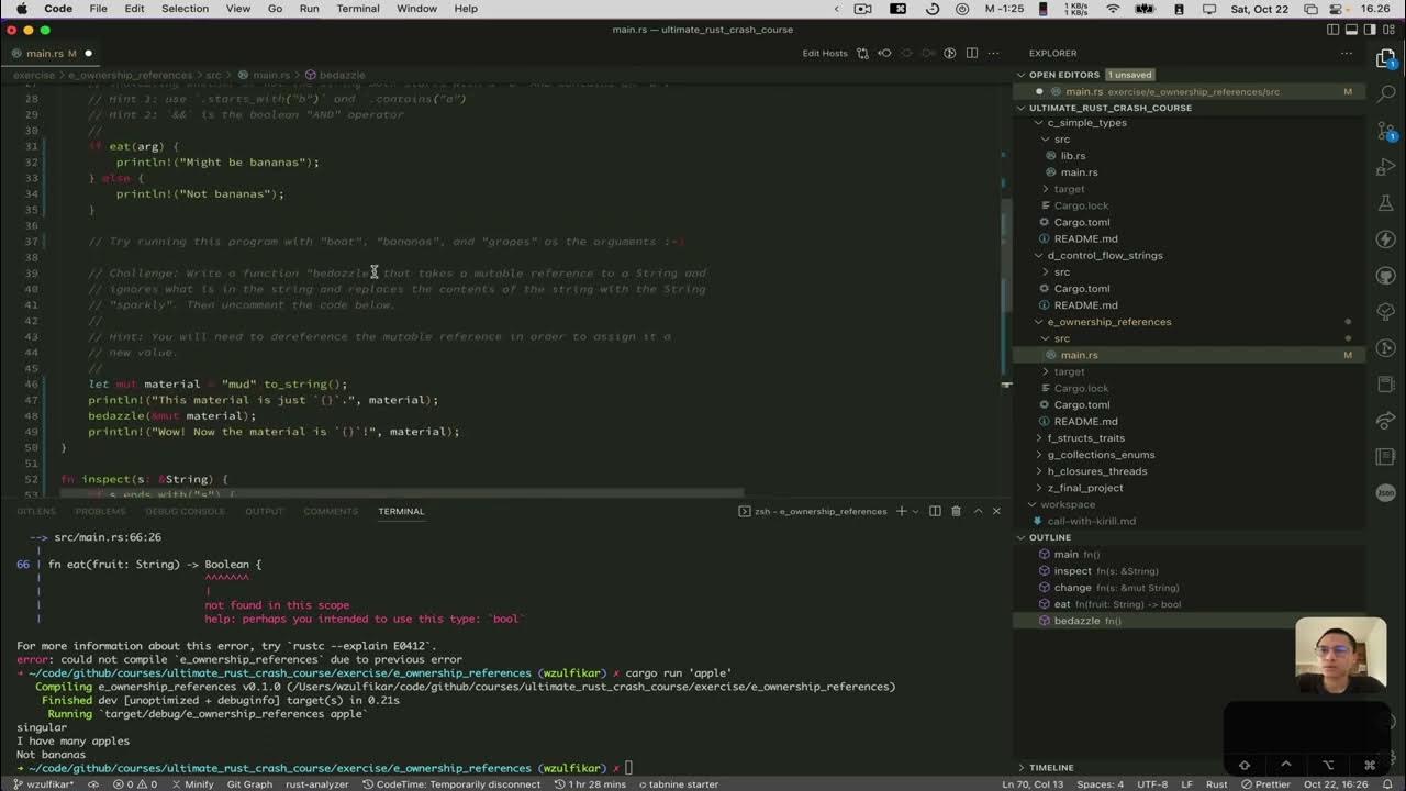 Ultimate Rust Crash Course – Exercise E (Indonesian) - YouTube