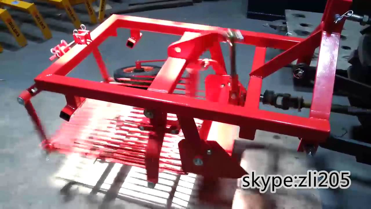 sweet potato digger PTO potato harvester - YouTube