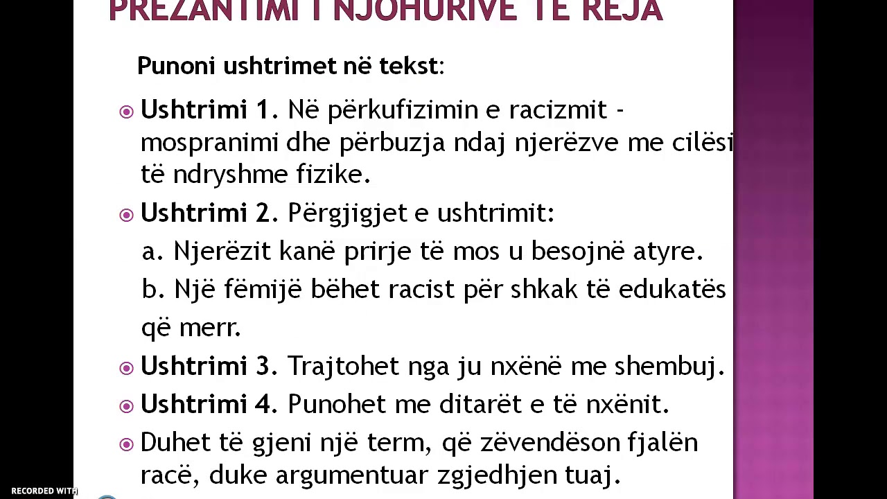 Racizmi shpjeguar vajzes sime. Klasa 9 - YouTube