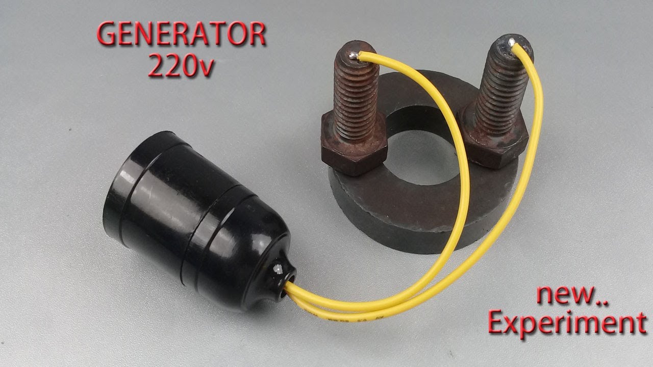 Amazing Real! Free Energy Generator For Experiment At Home Using 220v ...