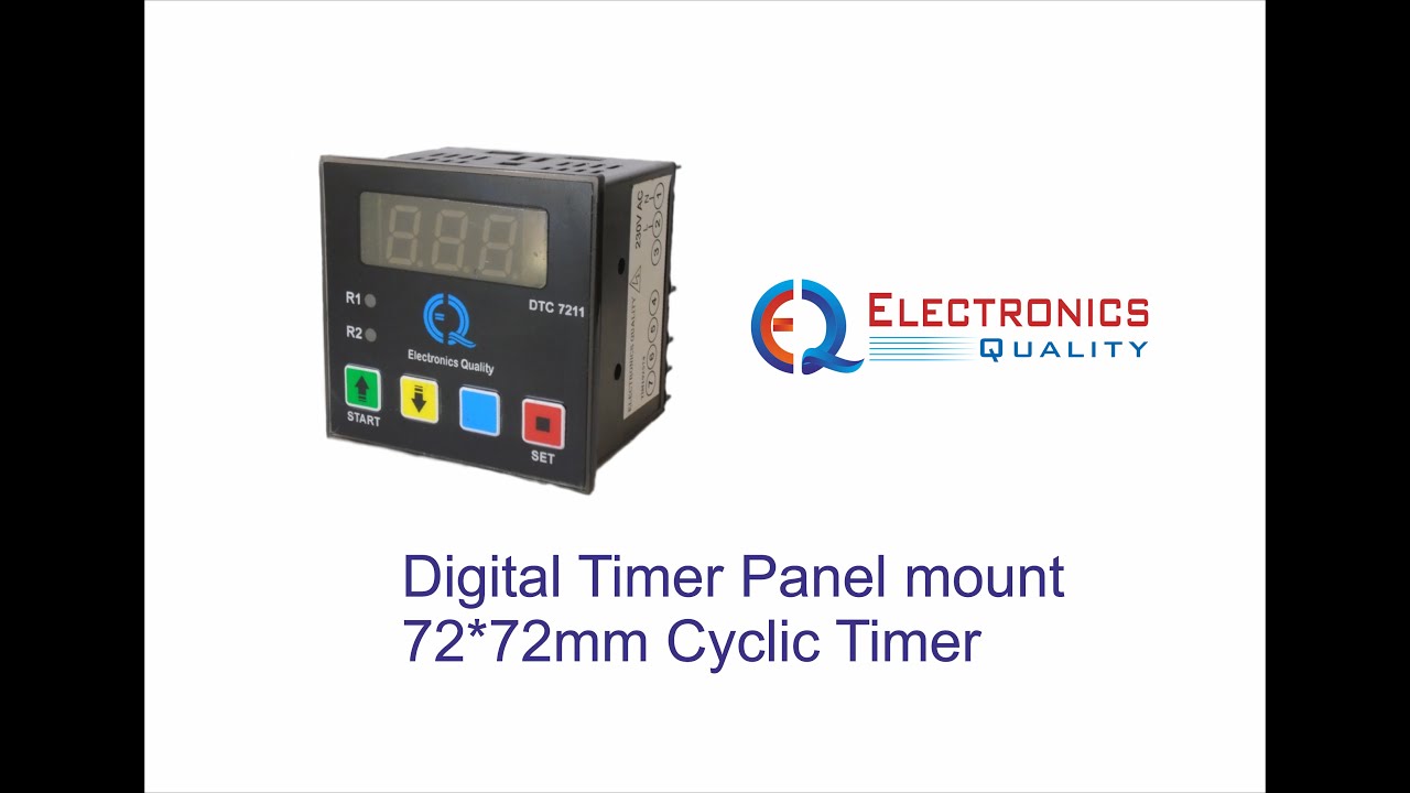 Digital Timer Panel mount 72*72mm - YouTube