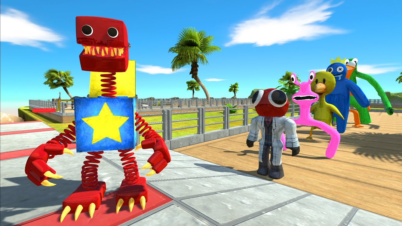 Boxy Boo Oasis Death Run - Animal Revolt Battle Simulator - YouTube