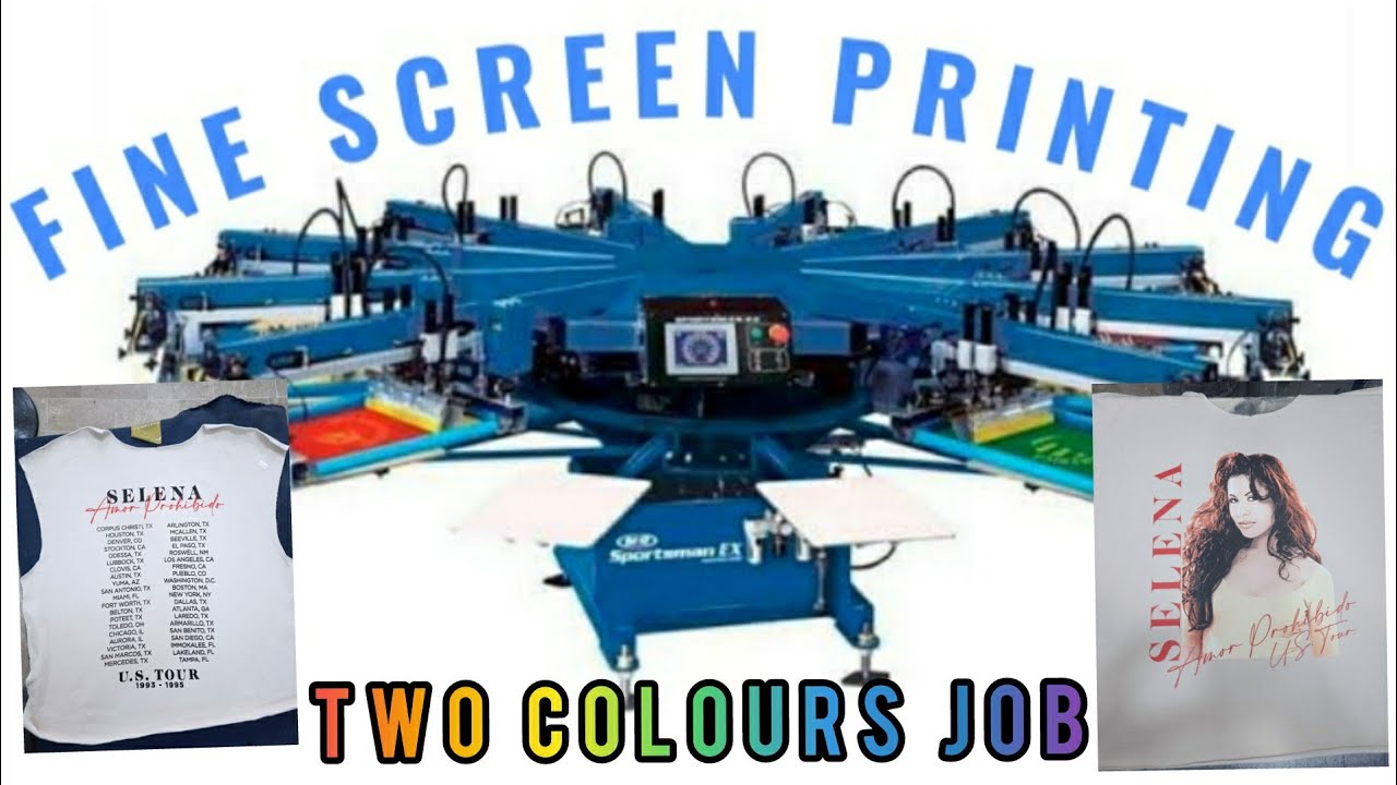 M&R AutoMatic Screen Printing Machine Two Colours Job #22 - YouTube