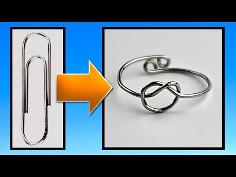 Paperclip Wire Knot Ring Tutorial - YouTube