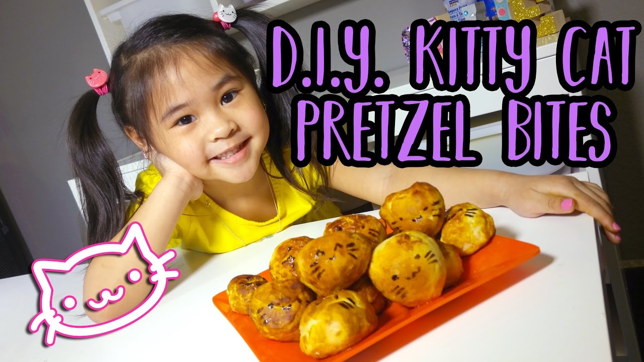 DIY Kitty Cat Pretzel Bites | Easy Mall Pretzel Bites Copy Cat Recipe ...
