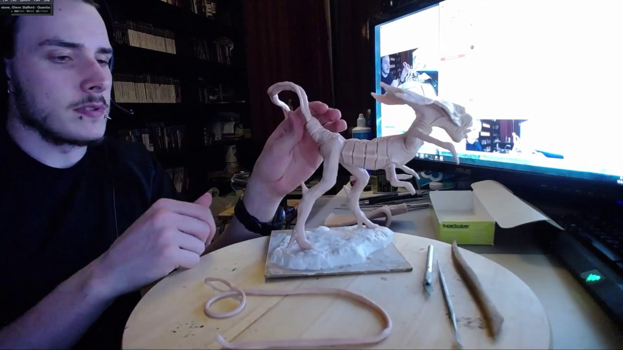 Xenomorph Alien Queen sculpture timelapse - part 3 - body shape and ...