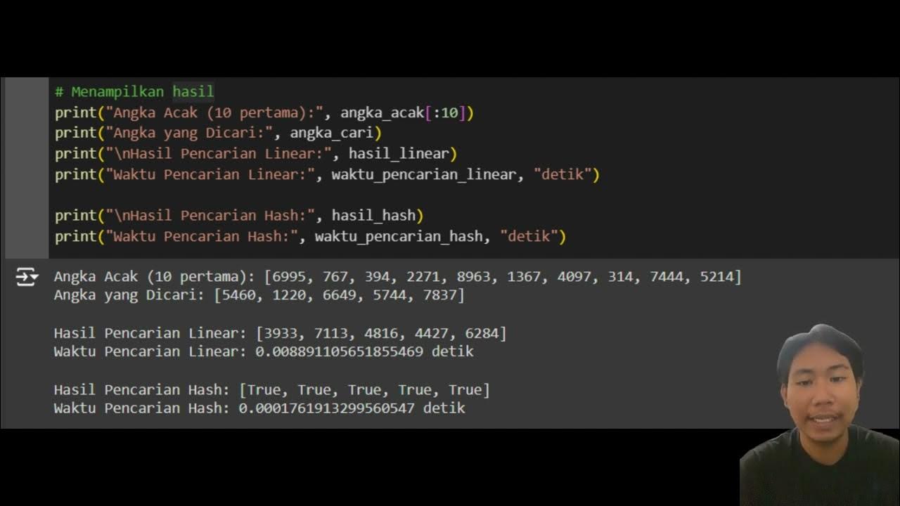 Perbandingan Algoritma Pencarian antara Linear Search Vs Hash Search - YouTube