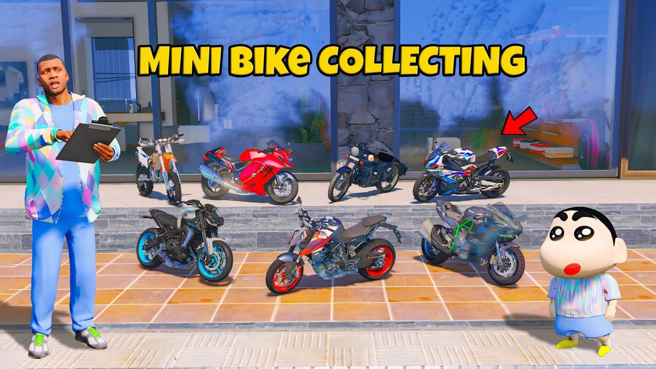 Shinchan & Franklin Collecting Mini Super Shinchan Bike in GTA 5 - YouTube
