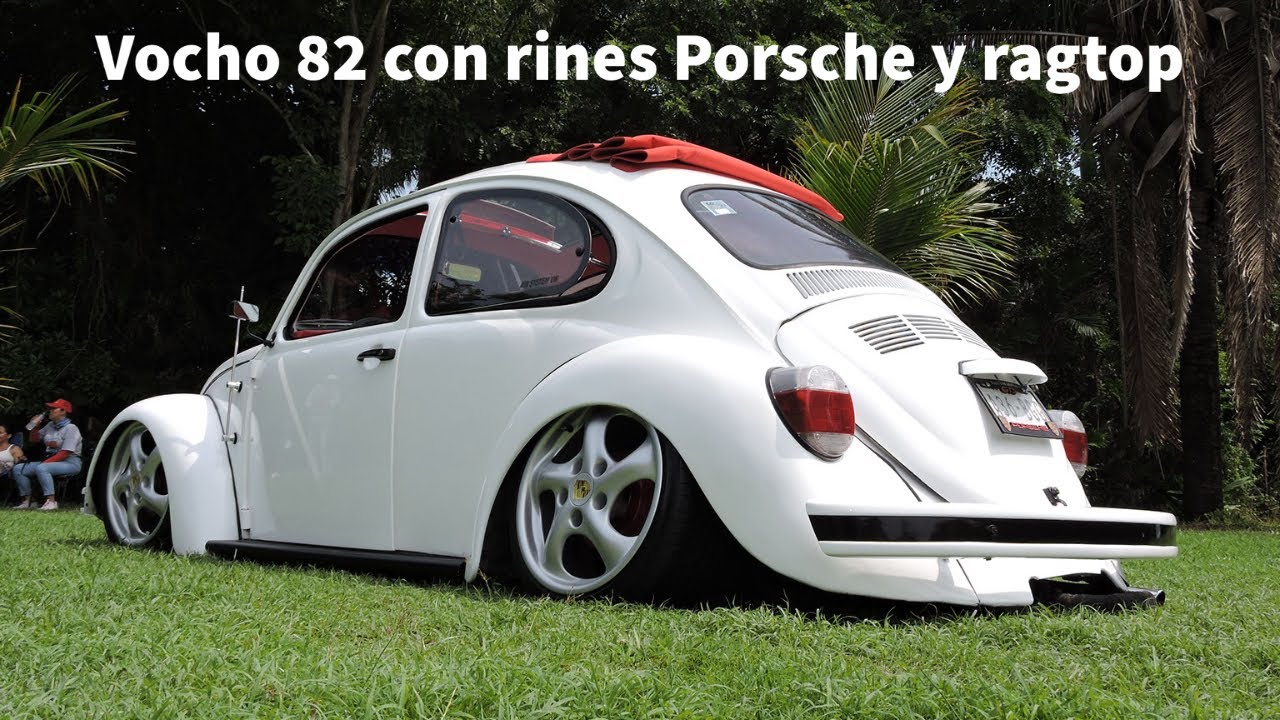 Vocho con rines Porsche y ragtop | Gira Vochomanía en Veracruz - YouTube