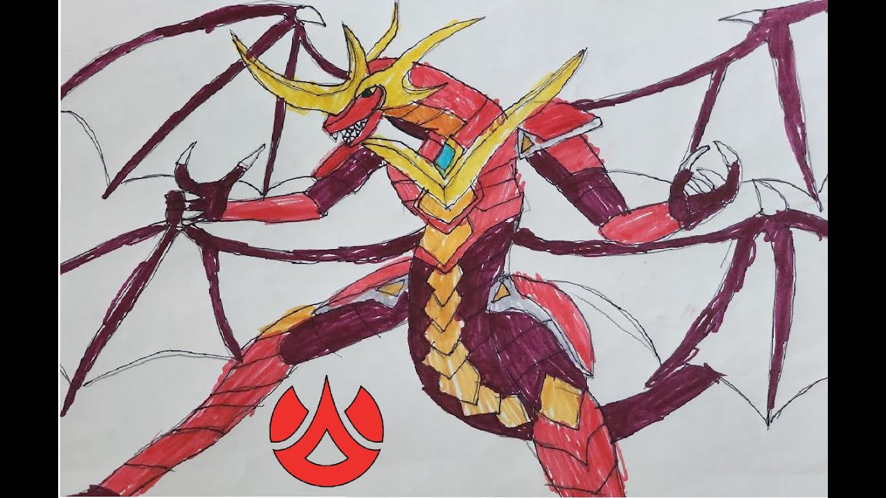 2023 designs how to draw LUMINO DRAGONOID - YouTube