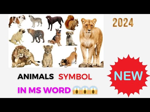 How to type animal symbol in ms word || Ms word me animal shortcut se ...