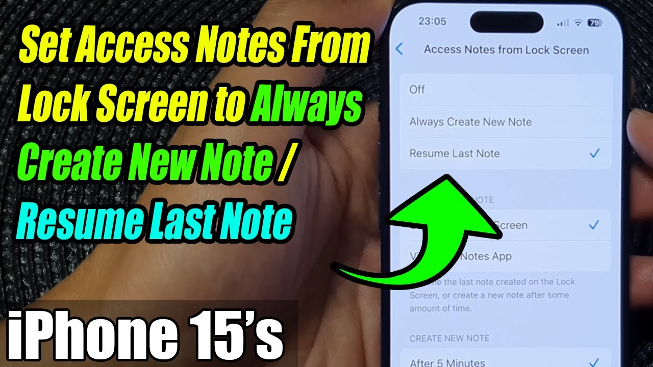 iPhone 15: How to Set Access Notes From Lock Screen to Always Create ...