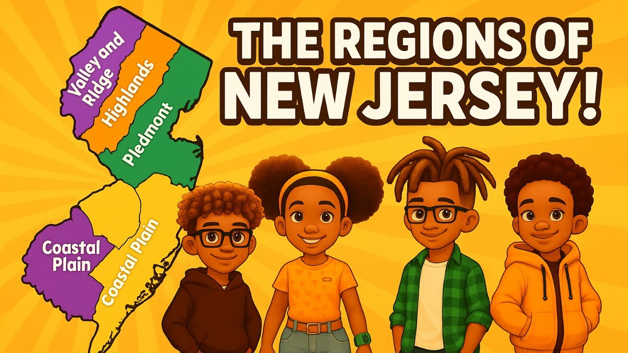 Four Cool Regions of New Jersey | Educational Geography Song with the ...