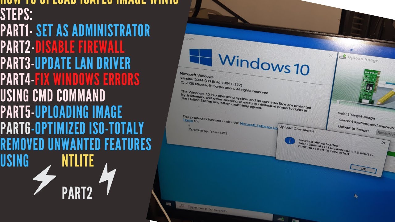 DISKLESS TUTORIAL HOW TO UPLOAD ICAFE8 IMAGE WINDOWS 10 - YouTube