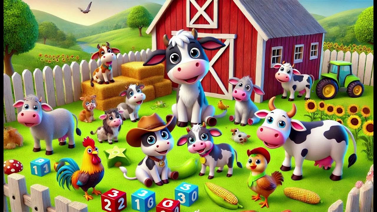 Counting with the Barnyard Animals | Nursery Rhymes & Kids Songs 🐄🐔🎶 ...