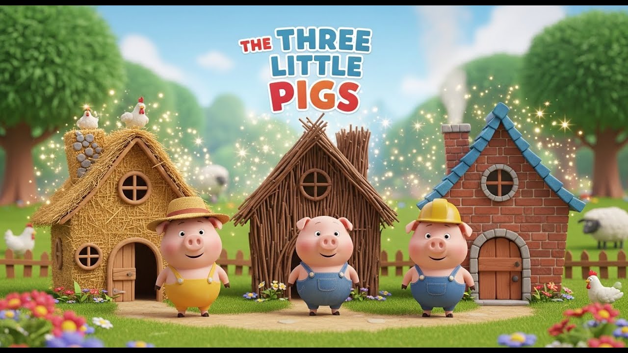 The Three Little Pigs | Animated Kids Poem & Fairy Tale | 3D Pixar ...