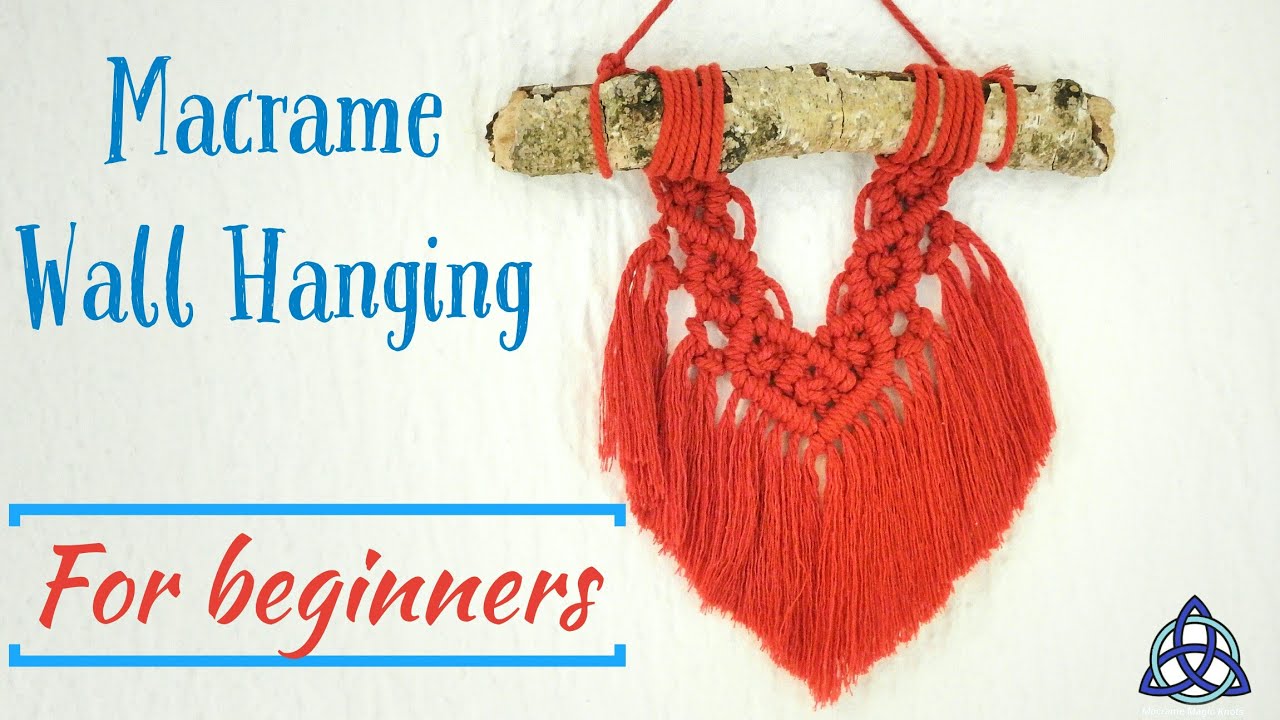 How to Make EASY Macrame Wall Hanging Tutorial for Beginners | DIY ...