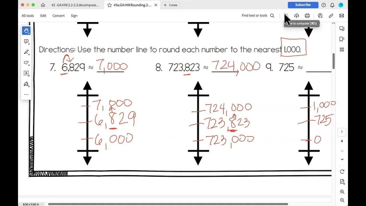 4th Grade Homework - Rounding Numbers - YouTube