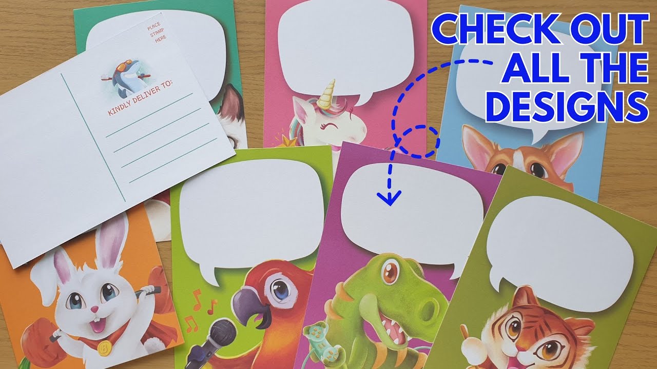 Cute animal cards / postcards review - YouTube