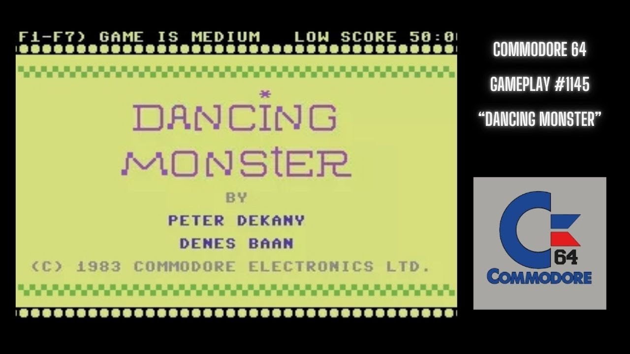 Dancing Monster (Commodore 64 / Gameplay #1145) - YouTube