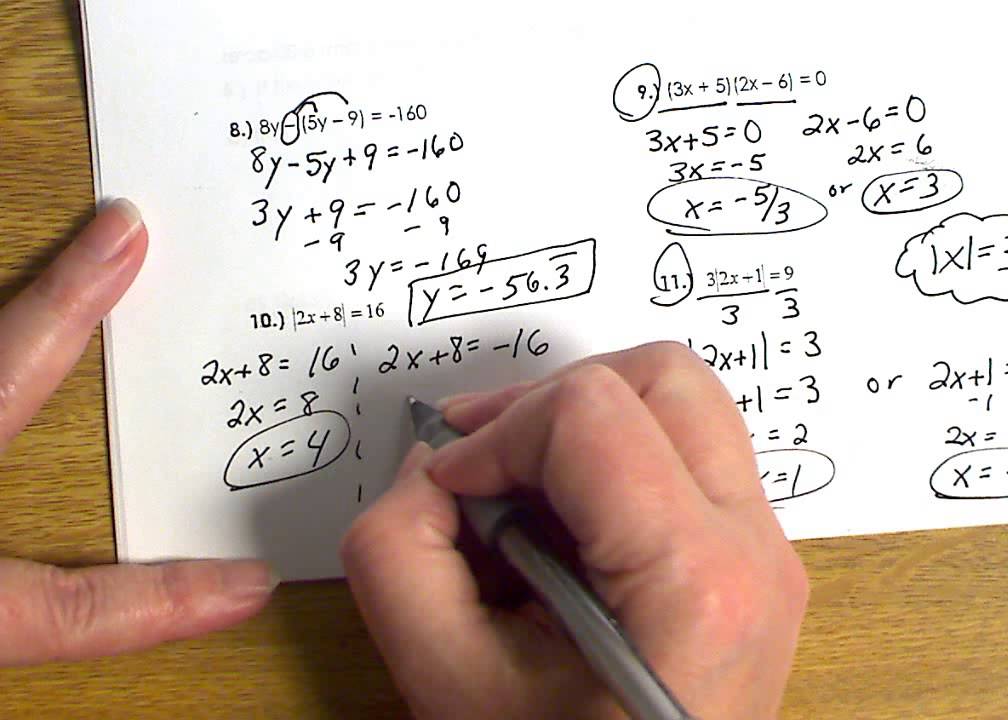 Algebra 2 unit 1 midterm review - YouTube