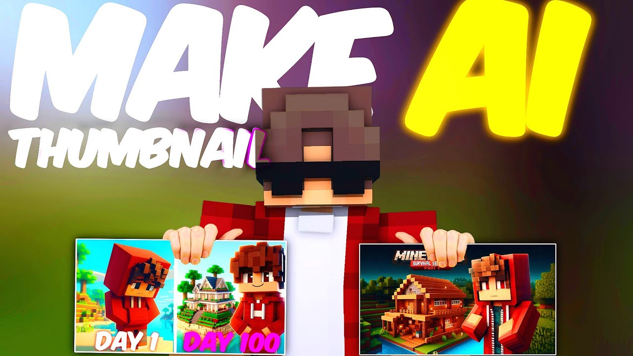 How To Create Amazing Minecraft Thumbnail with AI ! (don't miss) - YouTube