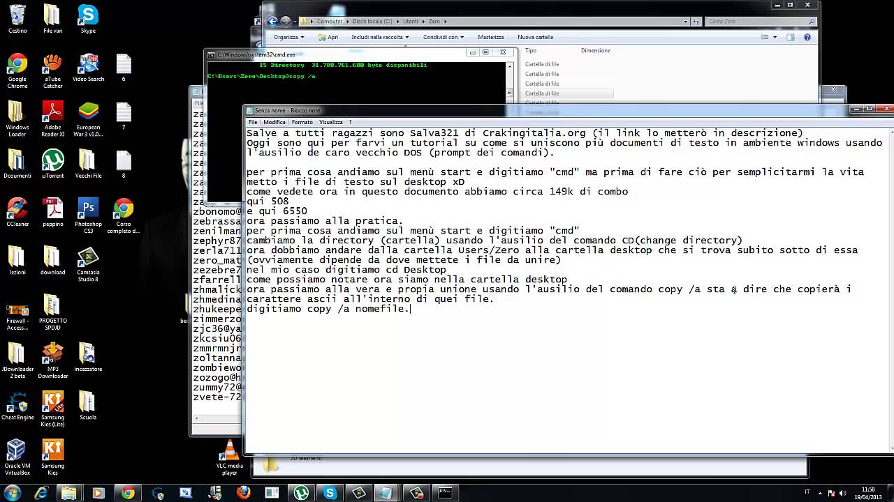 [TUTORIAL]Come Unire Più file di testo :) - YouTube