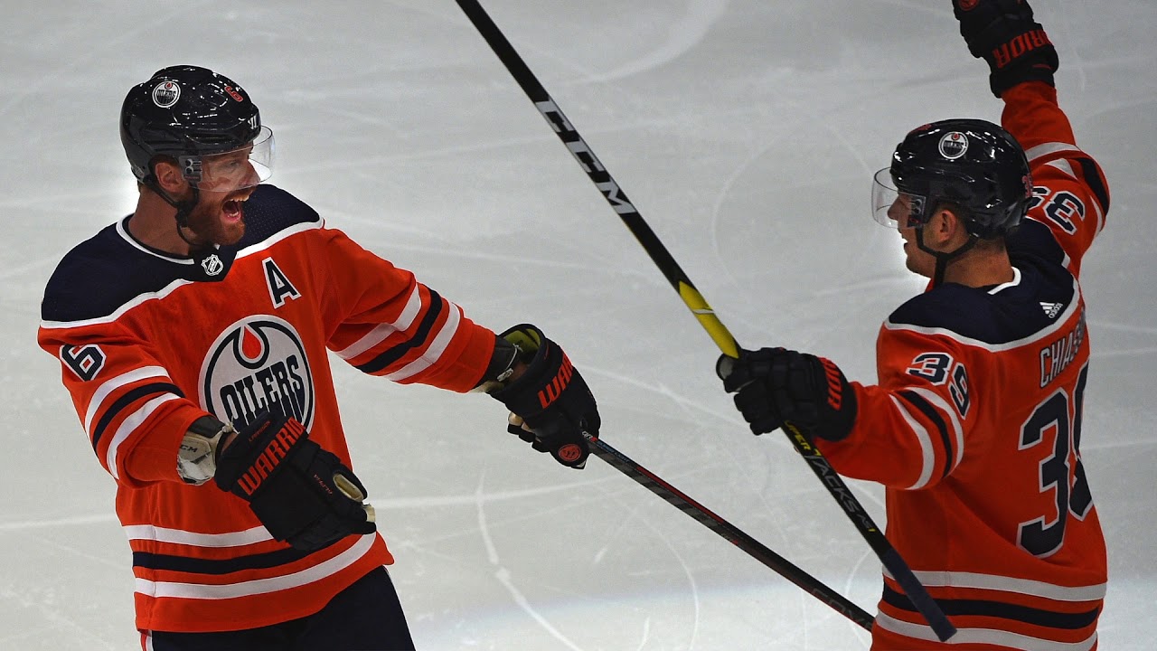 Oilers burn the Flames 6-2 - YouTube