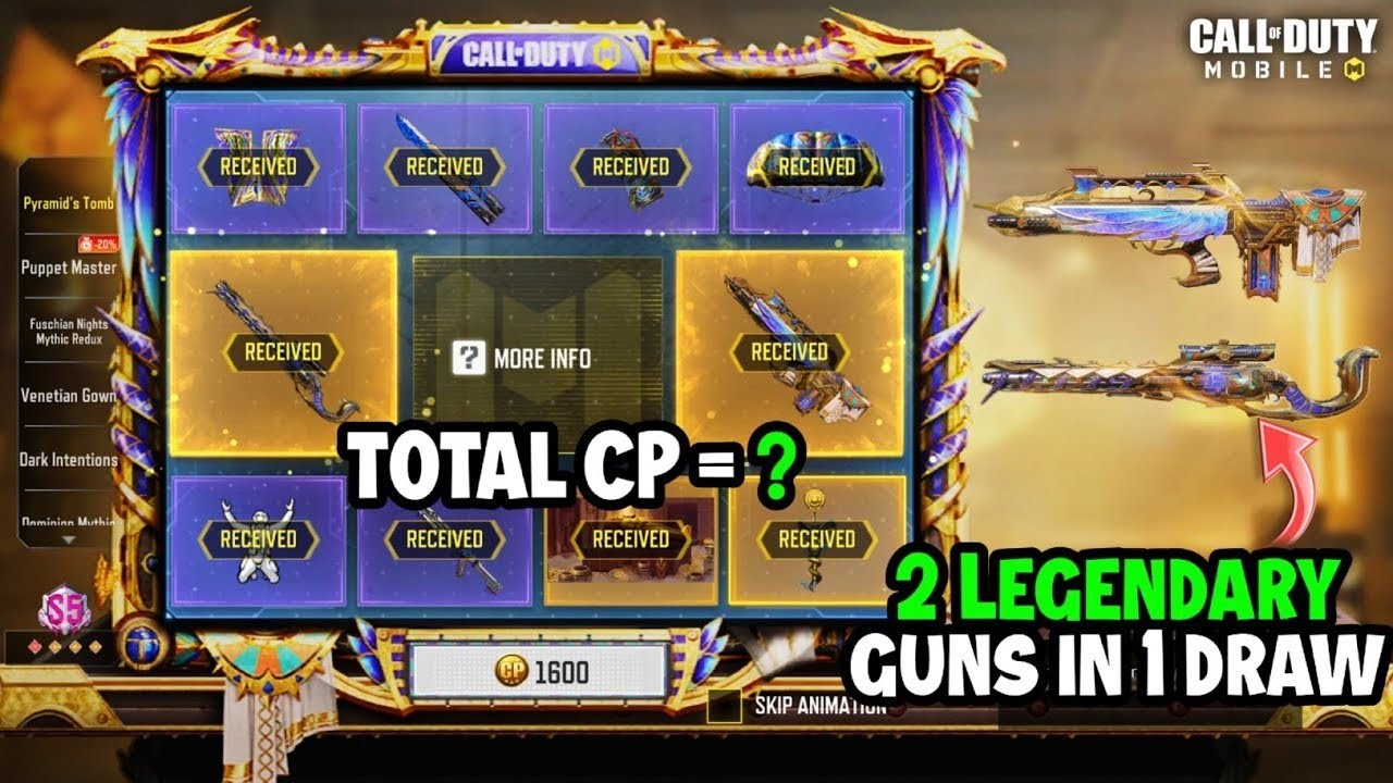 Buying Full PYRAMID'S TOMB Draw CODM | FFAR 1- Pharaoh's Words & Outlaw ...