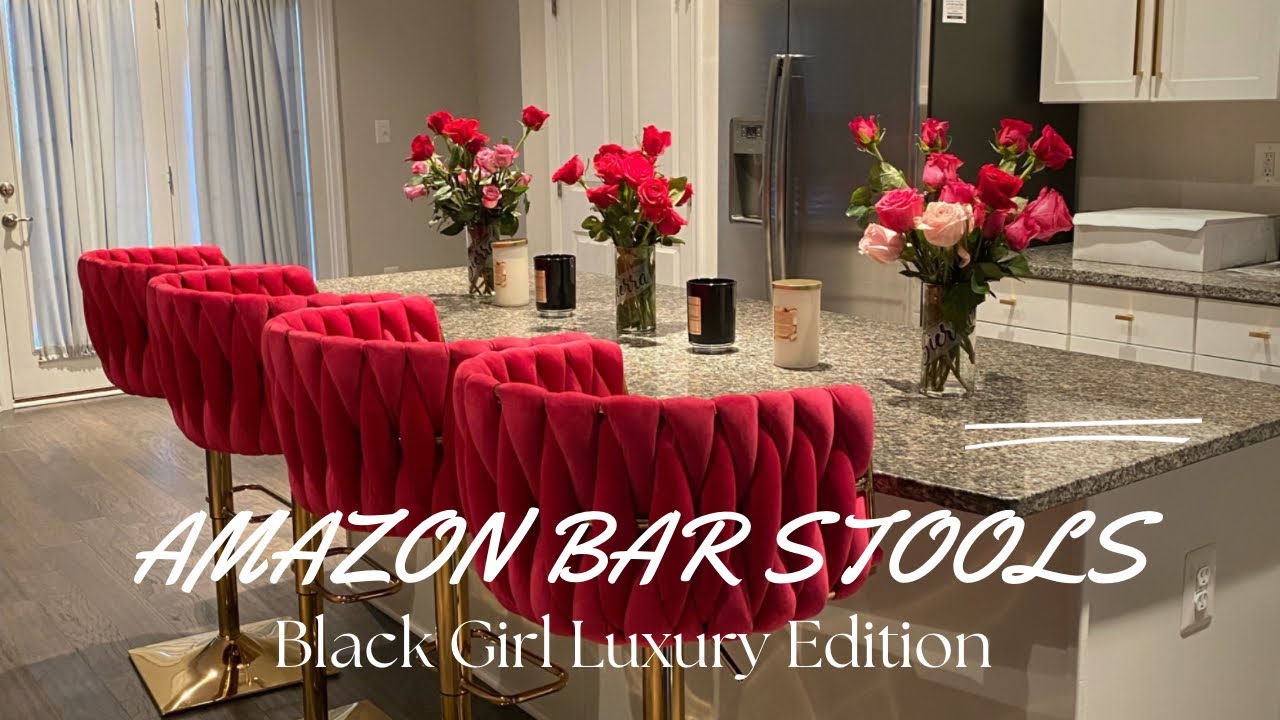 AMAZON HOME FINDS || PINK BAR STOOLS - YouTube