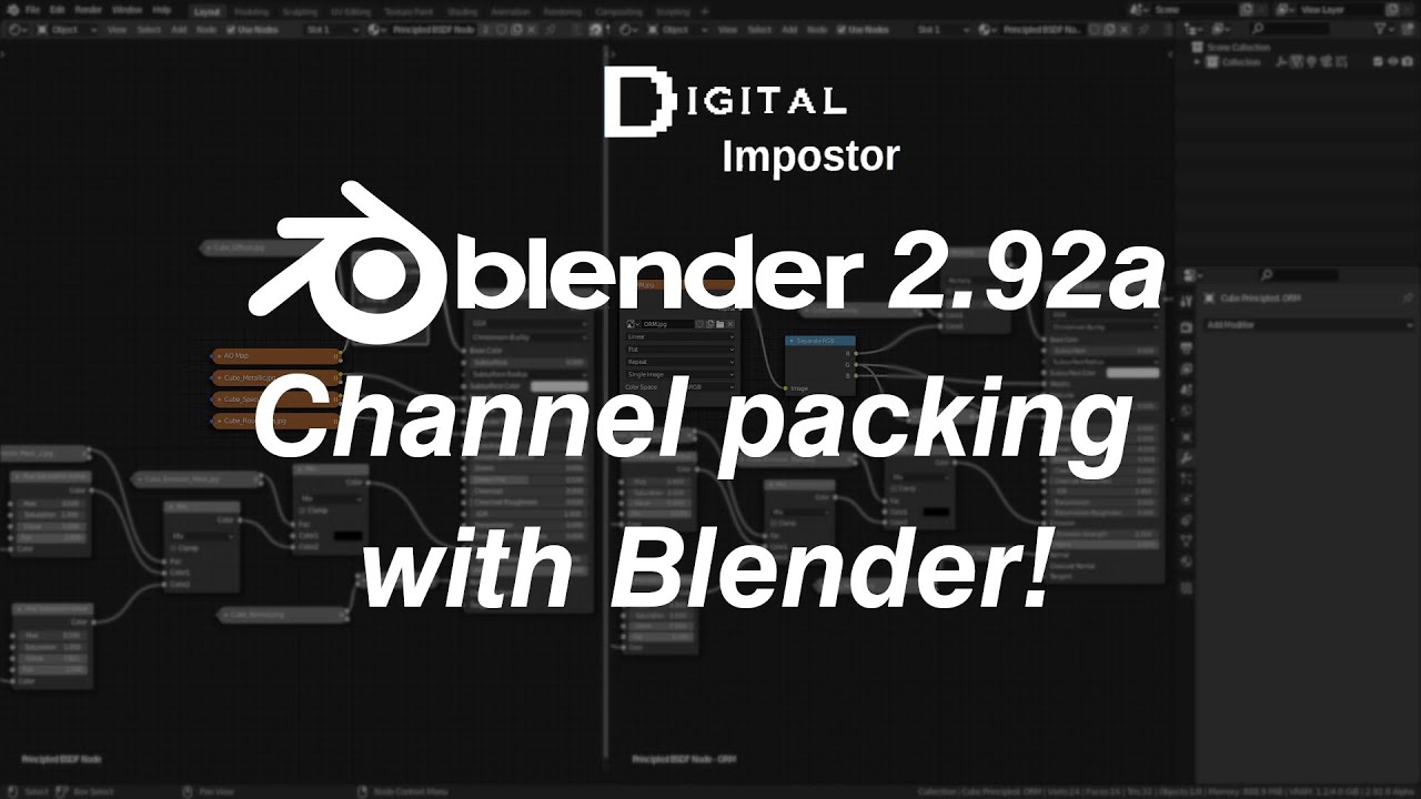 DI - Channel Packing with Blender (ARM, ORM Texture Maps) - YouTube