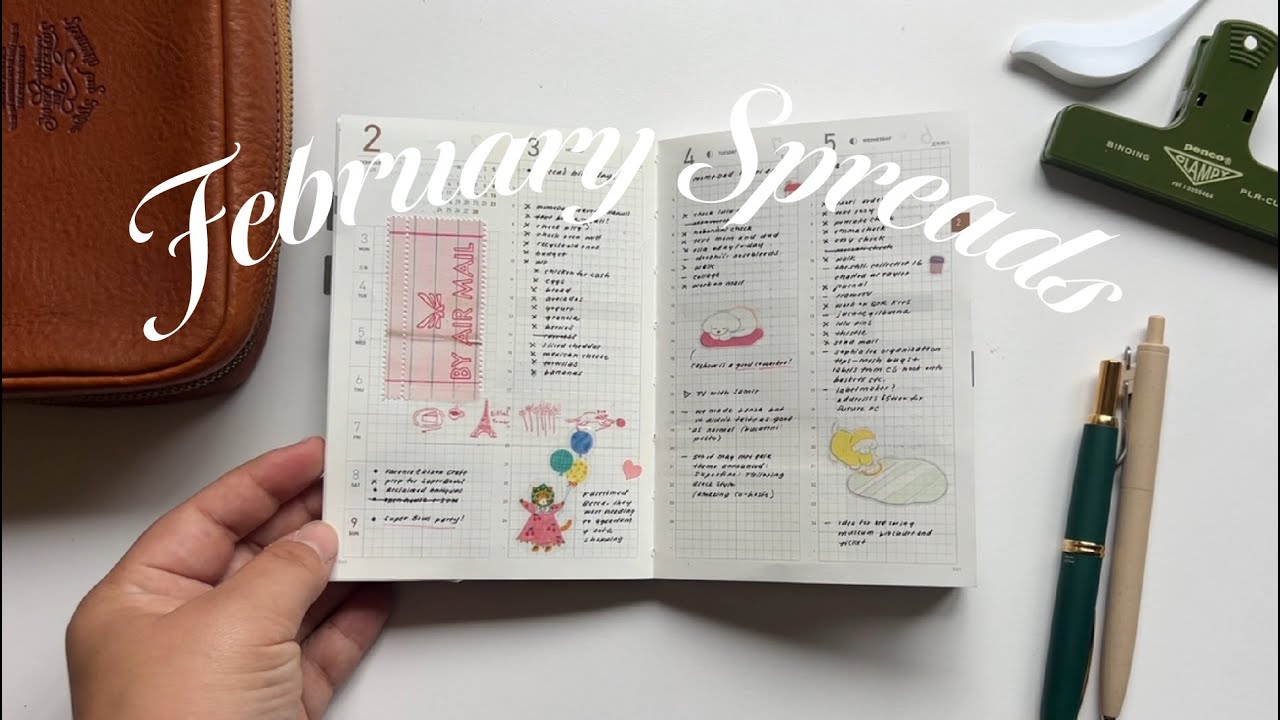 February Spreads | A6 Take a Note & A5 Sterling Ink Common Planner ...