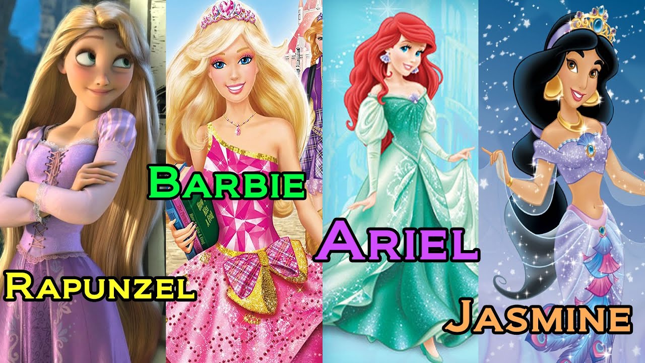 Barbie and Disney Princess - Barbie e as Princesas Disney ♥ - YouTube