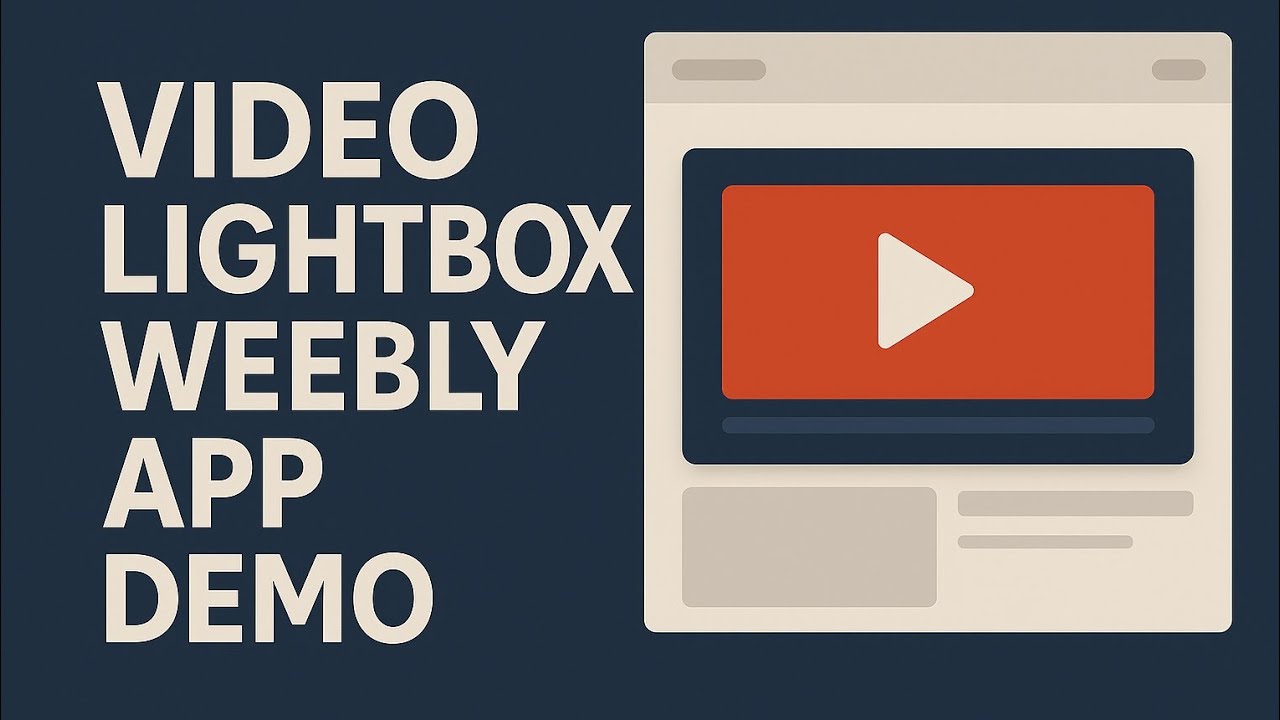 Video Lightbox Weebly App Demo | Enhance Your Website with Stunning ...