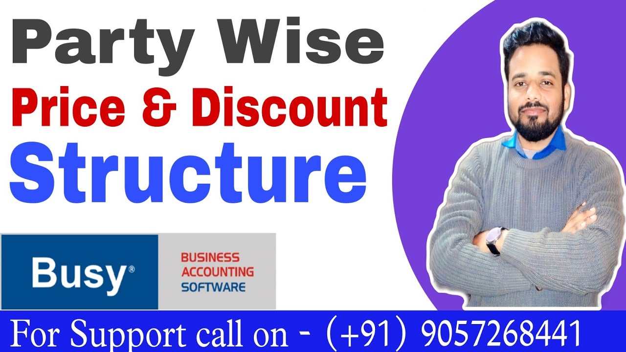 Party Wise Price/Discount Structure in Busy Accounting Software. # ...