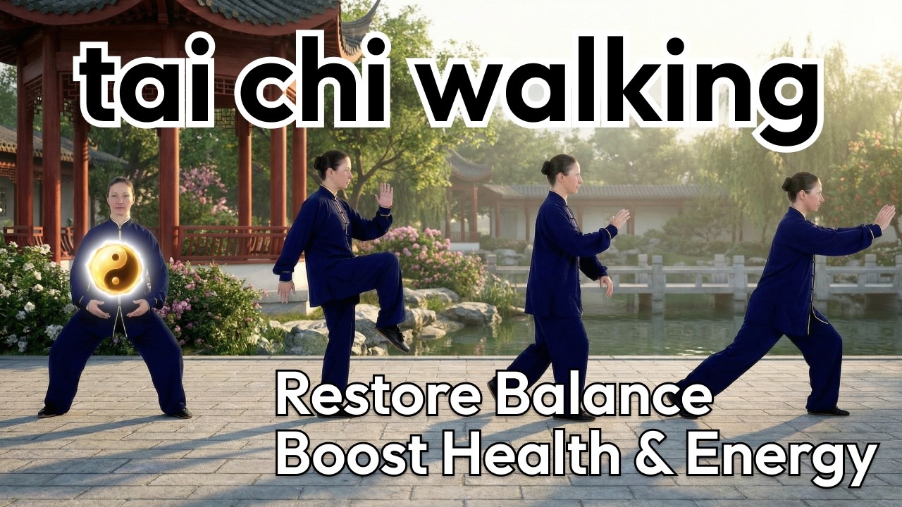7-minute Indoor Tai Chi Walking Workout for Seniors, Beginner ...