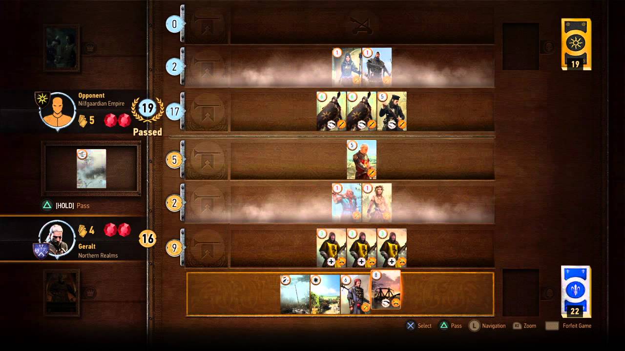 The Witcher 3 Gwent card game vs Nilfgaardian Nobleman - YouTube