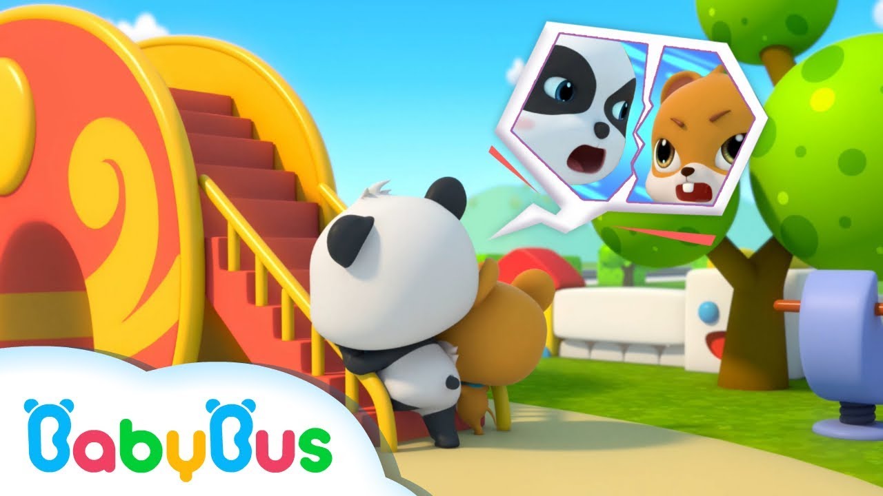 Baby Panda Wanna Ride the Slide | Kids Safety Tips on Slide | BabyBus ...