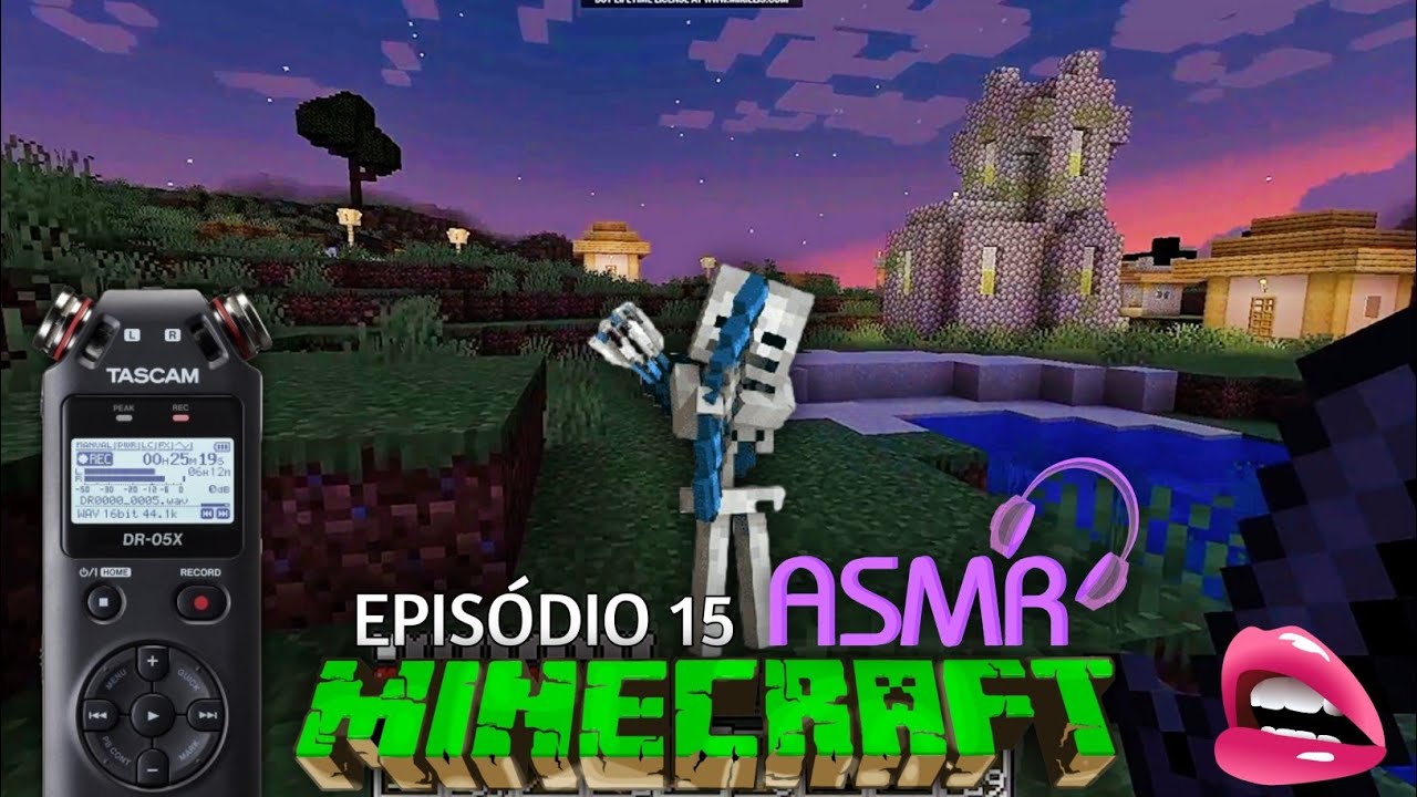 🚨Um ESQUELETO Quase Me MATOU! Tá DIFÍCIL Achar FERRO | ASMR💦 Jogando Minecraft Até Você Dormir ...