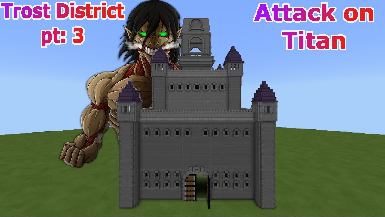 Minecraft Tutorial!: Attack on Titan Trost Headquarters! Pt:3 **Anime ...