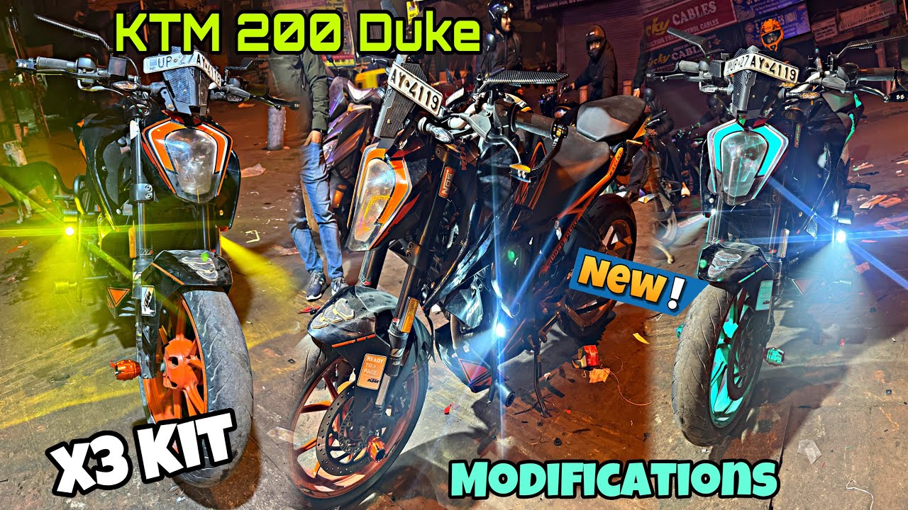 KTM 200 DUKE Fully Loaded ️‍🔥 | X3 KIT | Duke 200 Unique Modification ...