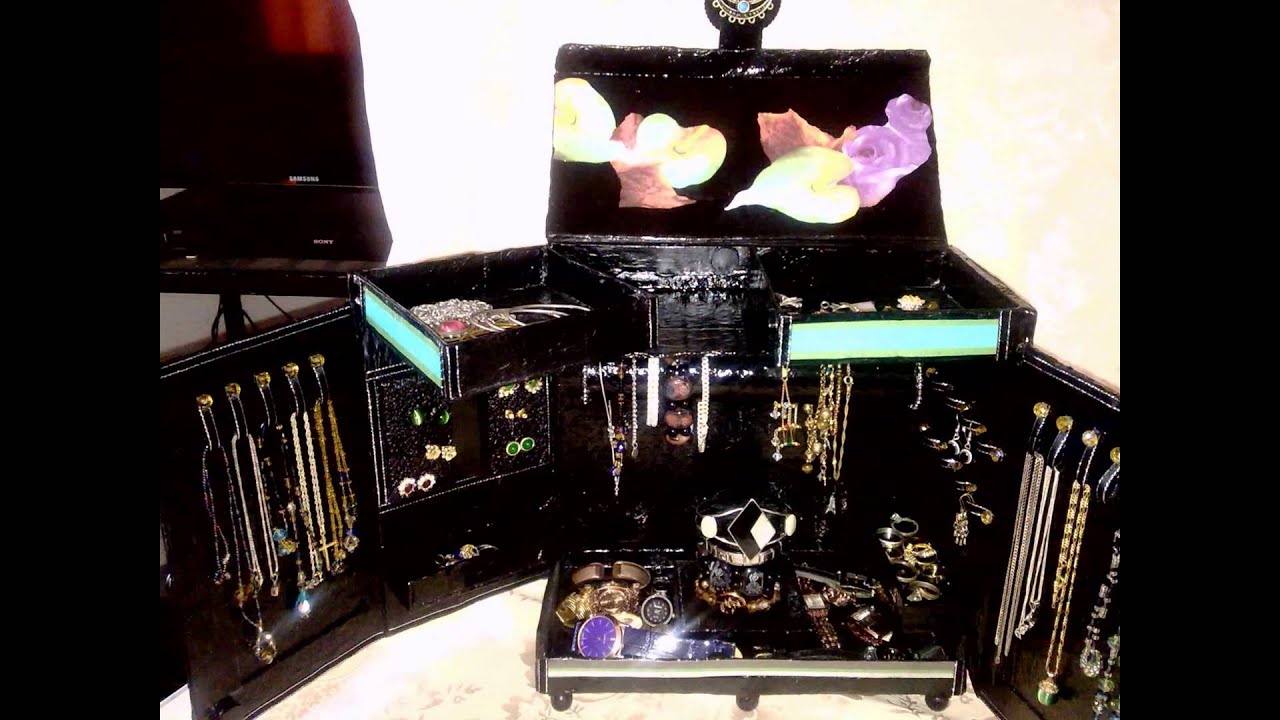 DRAWER JEWELRY ORGANIZER ( recycled boxes ) - YouTube