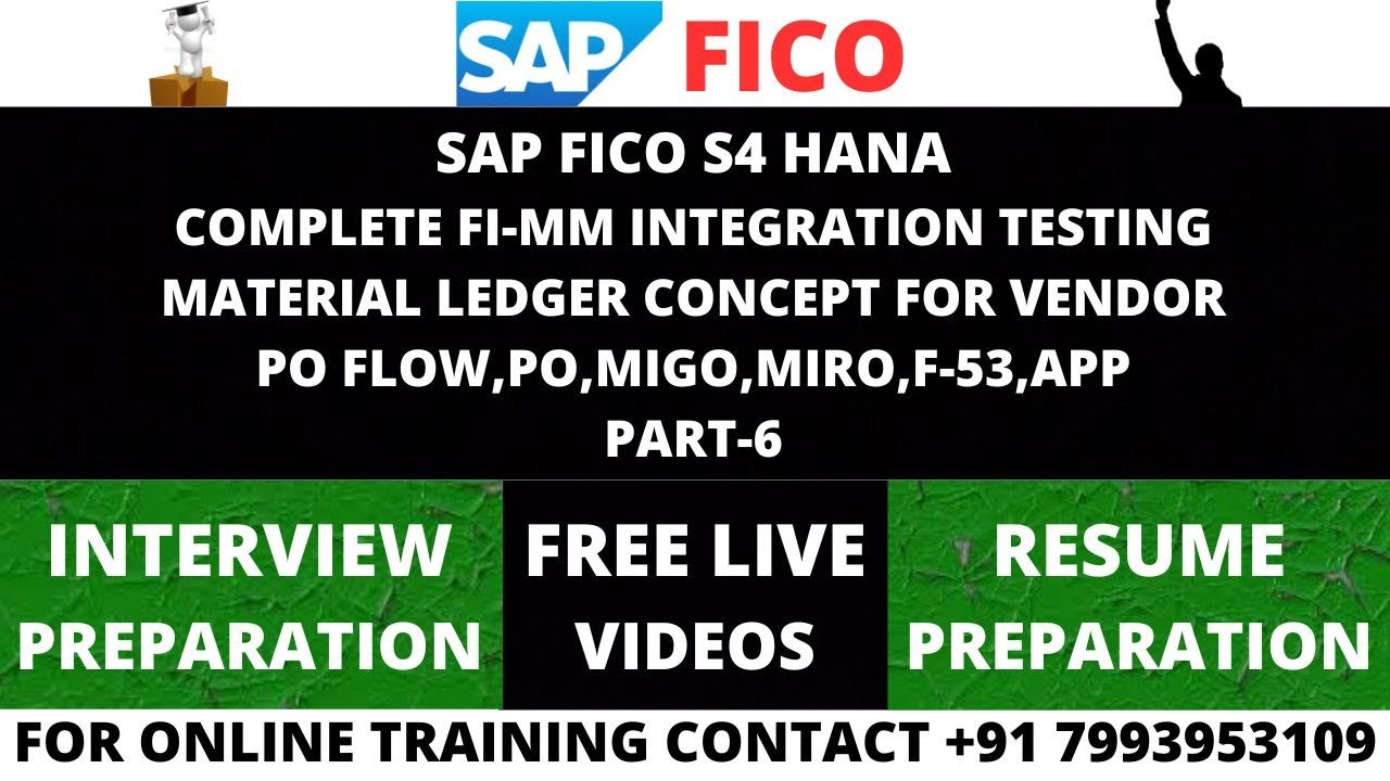 SAP FICO S4 HANA , FI-MM INTEGRATION TESTING WITH PO FLOW - YouTube