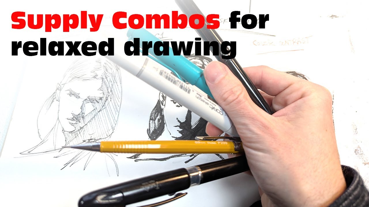 Drawing Supply Combos to Keep Your Hand Relaxed - YouTube