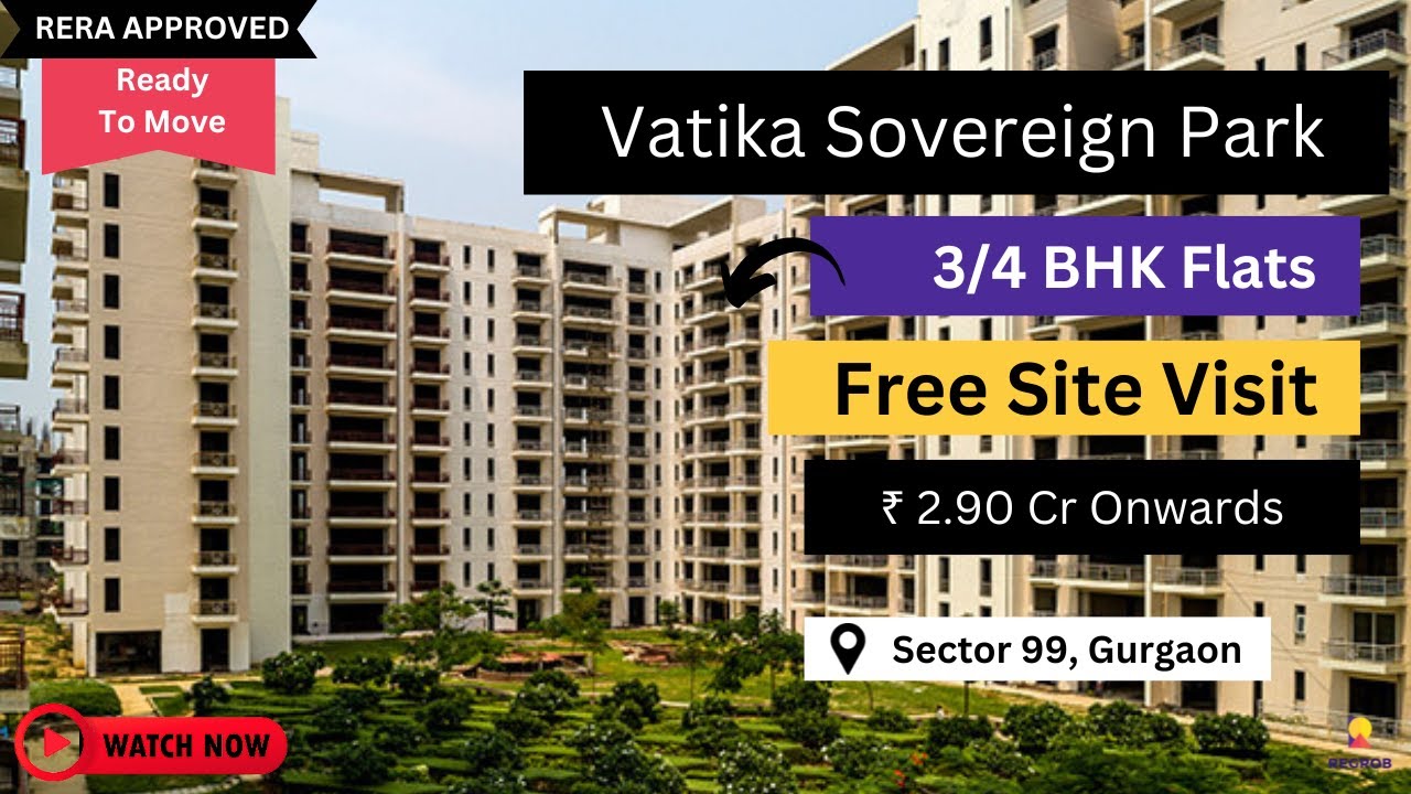 Ready to Move 3, 4 BHK Flats In Sector 99 Gurgaon | Sovereign Park | ☎ ...