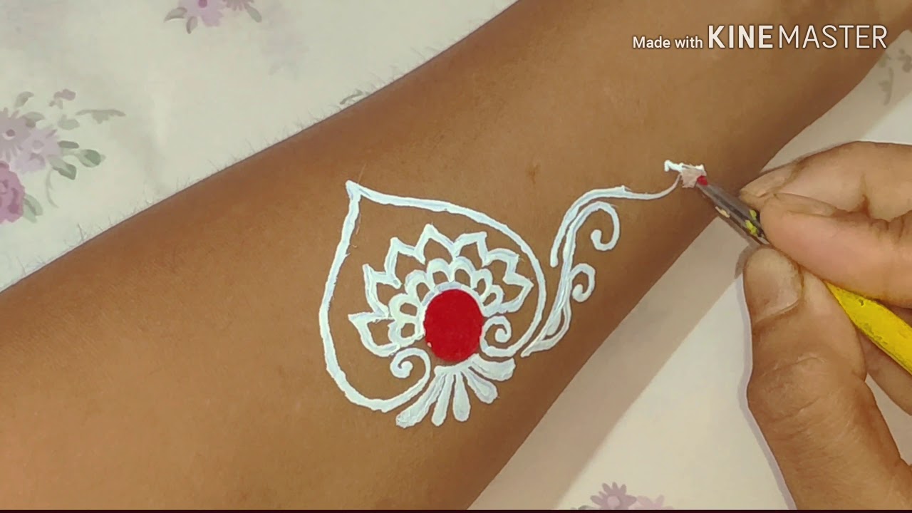 Easy forehead kalka design/bengali bridal chandan art/kumkum design ...