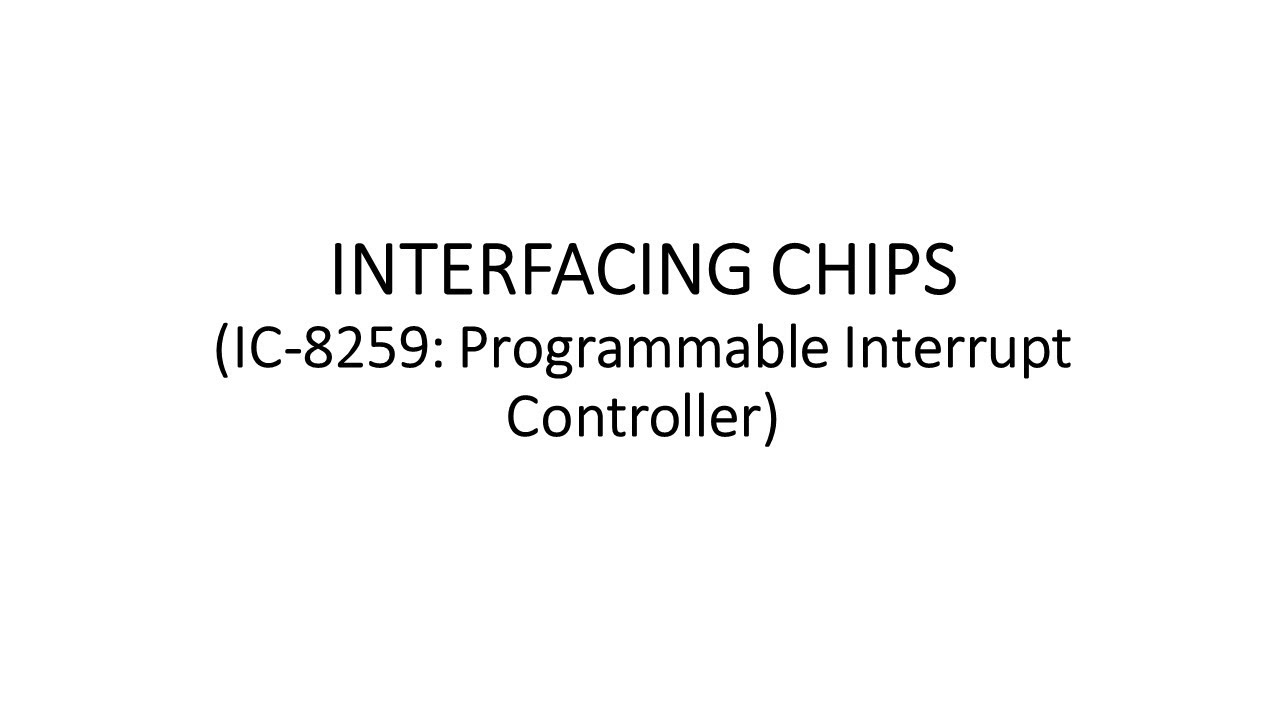 13. Interfacing Chips (Part 4/7) IC-8259 Block Diagram - YouTube